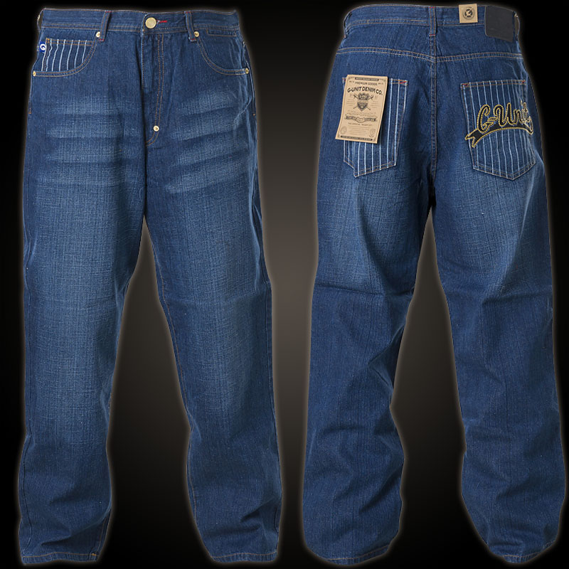 G-Unit Jeans Stripes mit dekorativem Patch und Ziernähten