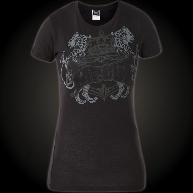 Tapout T-Shirt Princess Crown Print einer Kone und zweier Löwen