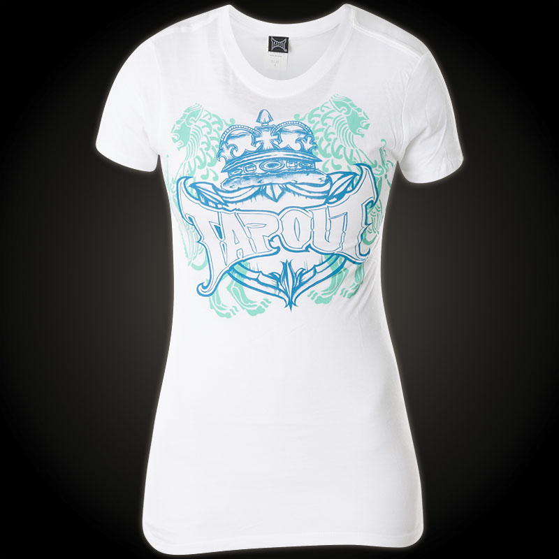 Tapout T-Shirt Princess Crown Print einer Kone und zweier Löwen