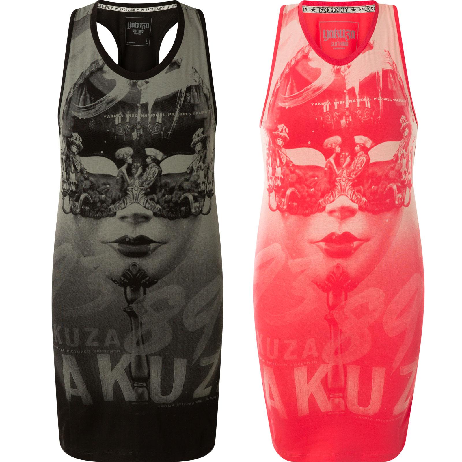 Yakuza Kleid Masked Queen Bodycon Dress GKB-18124 mit All Over Print