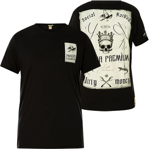 Yakuza Premium YPS-3307 in schwarz mit Print und Schriftzügen