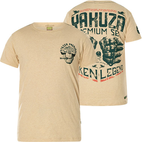 Yakuza Premium YPS-3404 in sand Print mit Schriftzügen